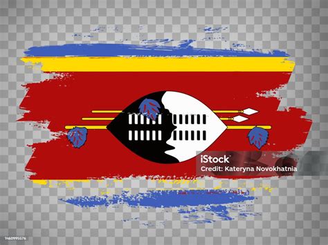 에스와티니 브러시 획 배경의 국기 디자인 앱 Ui에 대한 투명한 배경에 에스와티니 왕국의 깃발 스톡 벡터입니다 Eps10 0명에 대한 스톡 벡터 아트 및 기타 이미지