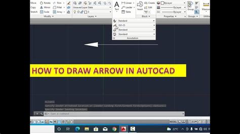 How To Make Or Draw Arrow In Autocad YouTube