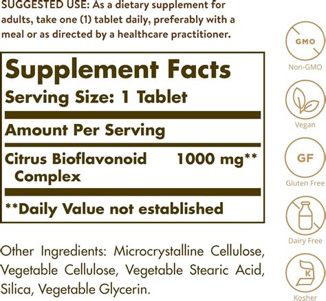 Solgar Citrus Bioflavonoid Complex 1000 Mg 250 Tablets Egypt Vitamins