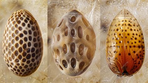 Premium Photo A Comparison Of Three Different Insect Egg Cells Under