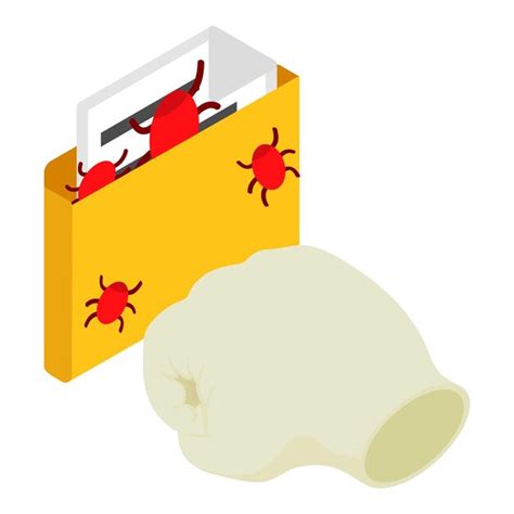 Premium Vector Web Hacking Icon Isometric Vector Bug Attack On Document And Human Hand Icon