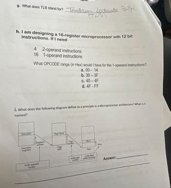 Answered G What Does TLB Stand For Translation Lookeside Buffer Translations TLB H I Am
