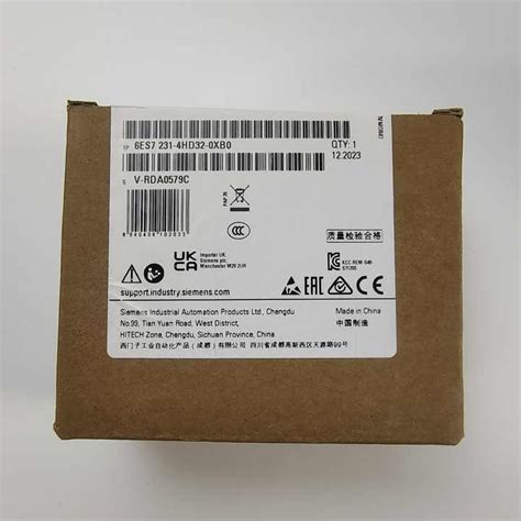 Siemens Simatic S7 1200 Analog Input Sm1231 4 Analog Input 6es7231