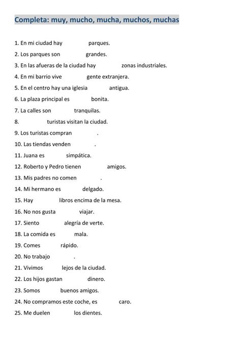 Muy Mucho Muc Free Interactive Worksheets 639886