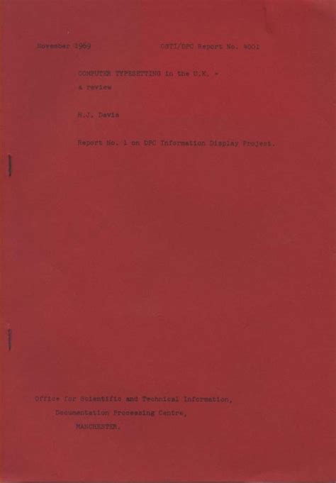 Computer Typesetting In The Uk A Review Article Computing History