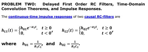 Solved PROBLEM TWO Delayed First Order RC Filters Chegg Com