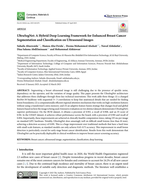Pdf Ultrasegnet A Hybrid Deep Learning Framework For Enhanced Breast Cancer Segmentation And