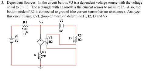 Dependent Sources In The Circuit Below V Is A Chegg Com
