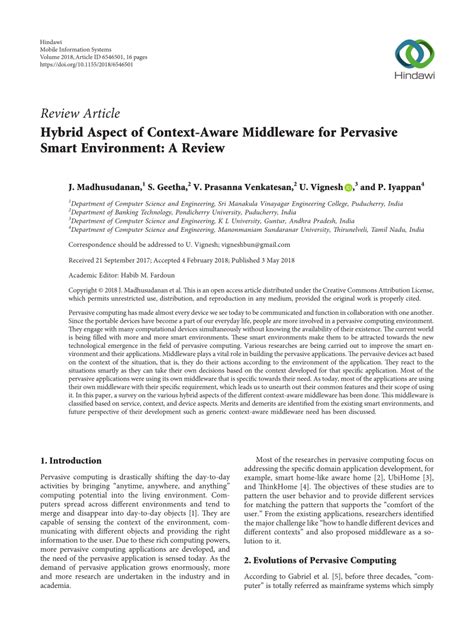 Pdf Hybrid Aspect Of Context Aware Middleware For Pervasive Smart