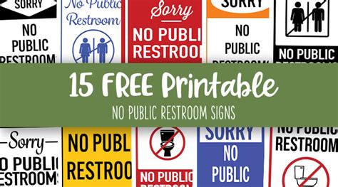 Restroom Signs To Print