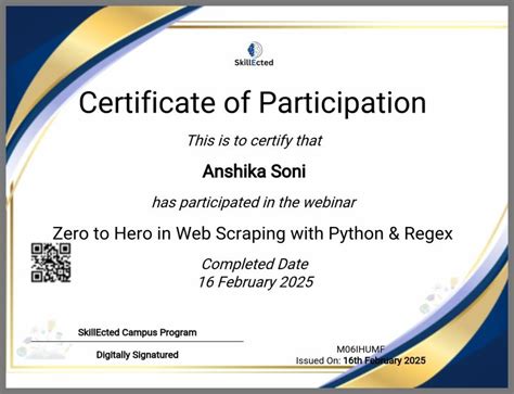 skillected webscraping python regex anshika soni