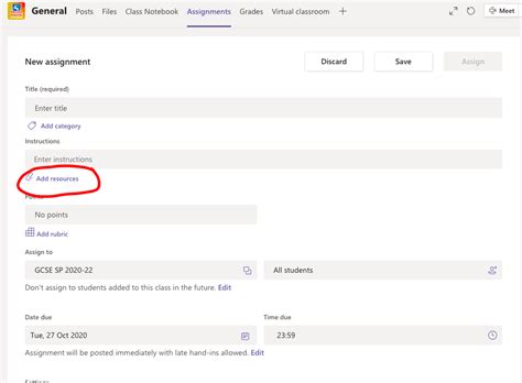 languages and learning adding a class notebook page to an assignment