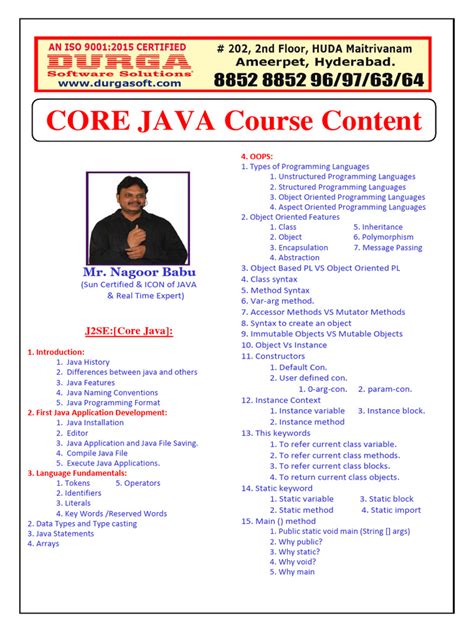Full Stack Java By Nagoor Babu Sir Pdf Spring Framework Method Computer Programming