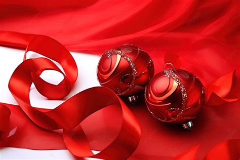 리본으로 장식된 빨간 크리스마스 공 고해상 배경 일러스트 및 사진 무료 다운로드 Pngtree