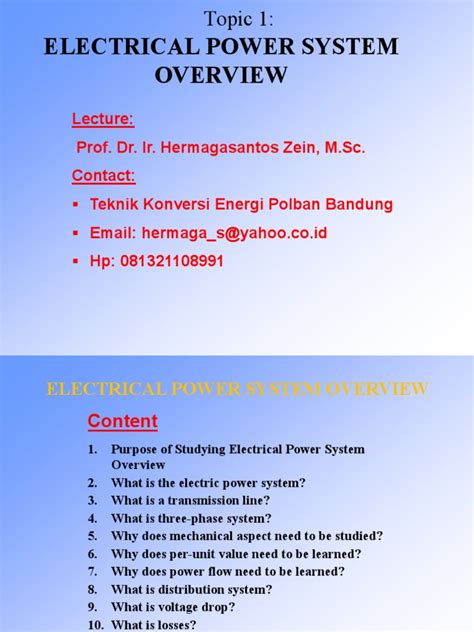 electrical power system overview pdf electric power transmission