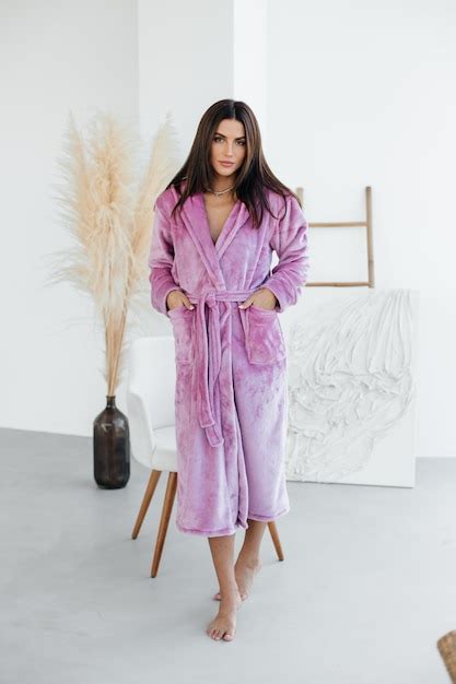Premium Photo Young Woman Relaxing In Bathrobe And Spa Towel After