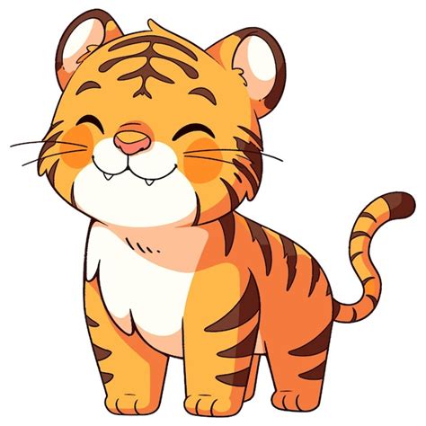 Premium Vector Chibi Tiger