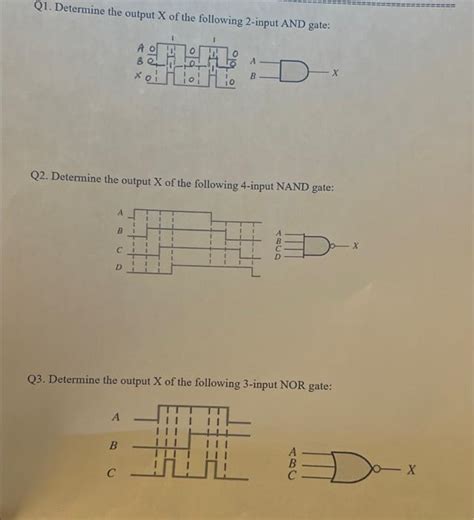 Solved Q1 Determine The Output X Of The Following 2 Input