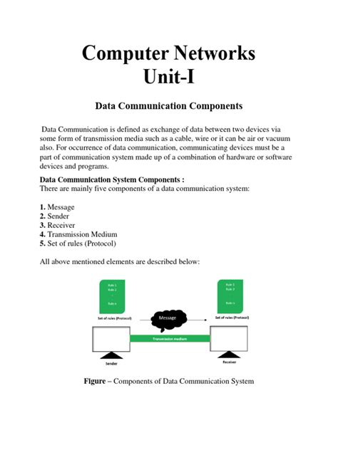 Unit I Pdf Osi Model Network Topology