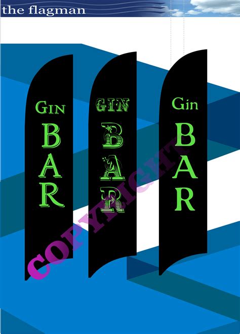 Gin And Pimms Custom Feather Flag Poa The Flagman