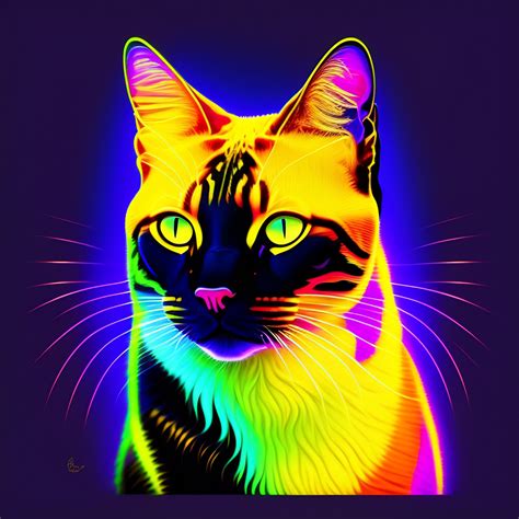 Neon Cat Wallpapers 4k Hd Backgrounds On Wallpaperbat