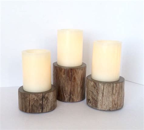 Pillar Candle Holders Wood Candle Risers Pillar Candle Holder Set