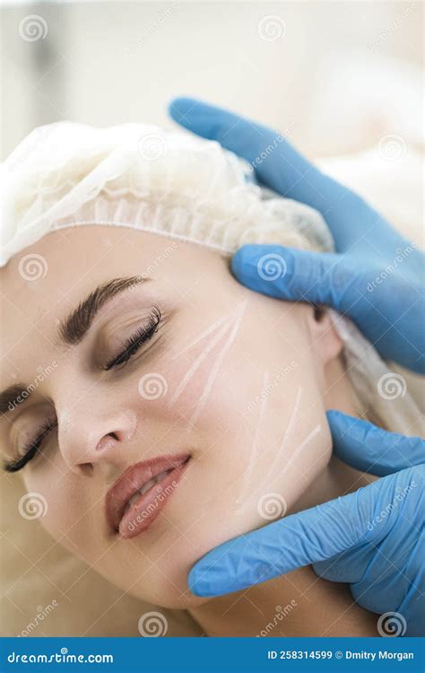 Skincare Concept Woman During Facial Beauty Treatment While Preparing