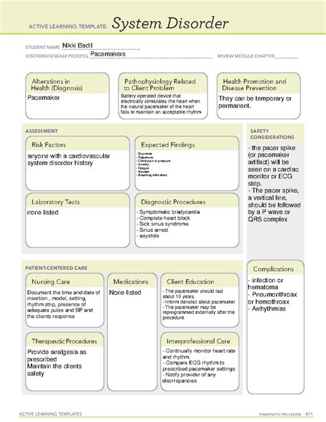 Pacemaker Remediation Ati Practice B Active Learning Template Studocu