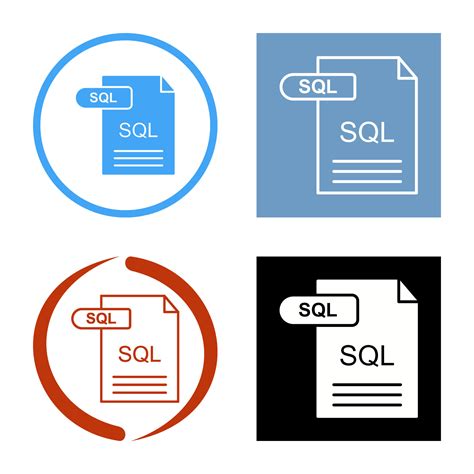 Sql Vector Icon Vector Art At Vecteezy