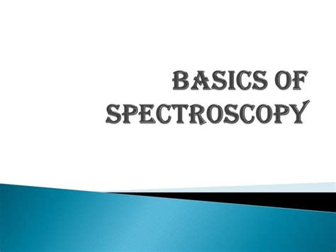 Basics Of Spectroscopy Pdf