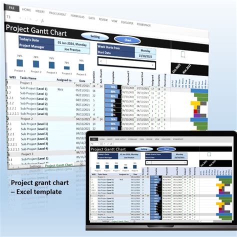 Project Grant Chart Excel Template Inspire Uplift