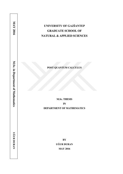 Pdf Post Quantum Calculus