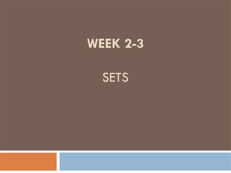 Introduction To Sets Definitions Operations And Identities