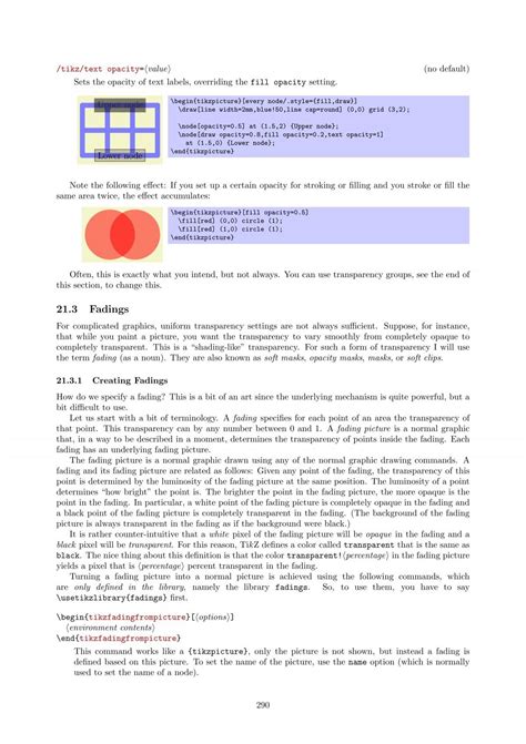 Tikz Text Opacity Valu