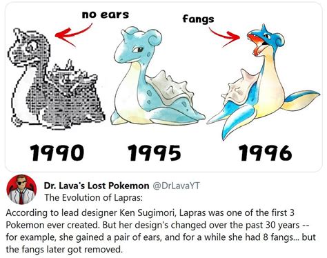 Dr Lava The Gradual Evolution Of Lapras Design To See