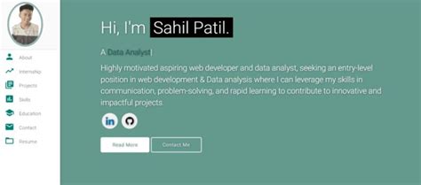 Sahil Patil On Linkedin Webdevelopment Dataanalytics Portfolio Itengineer Webdesign