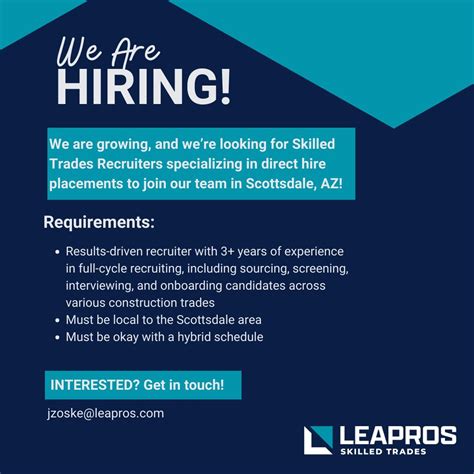 🚨 Were Hiring Skilled Trades Recruiters 🚨 Jason Zoske