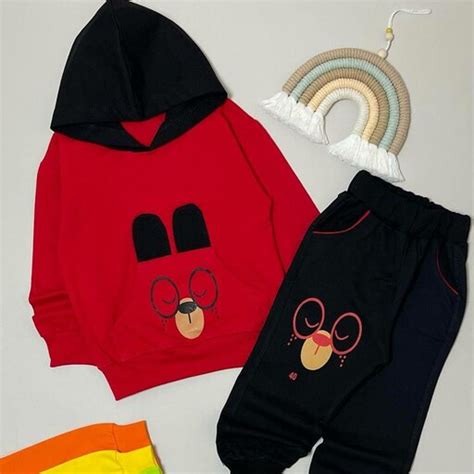 خرید و قیمت هودی و شلوار پسرانه پاییزه طرح خرگوشهودی شلوار پسرانه از