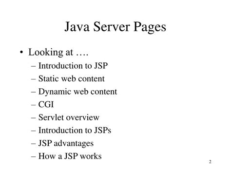 ppt java server pages powerpoint presentation free download id 3845513