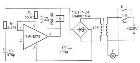 Delay Light Circuit With Power Switch Integrated Circuit LED And Light Circuit Circuit
