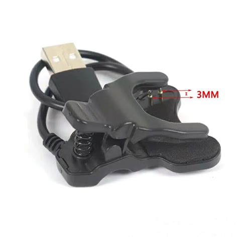 Універсальний Usb кабель для зарядки смарт годинників 2 Pin 3 Mm 30 см Чорний Id