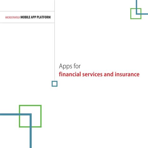 Microstrategy App For The Financial Services Industry Pdf Computer Software And Applications