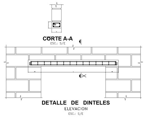 Lintel Beam Detail Drawing Is Given In This Autocad Drawing Model