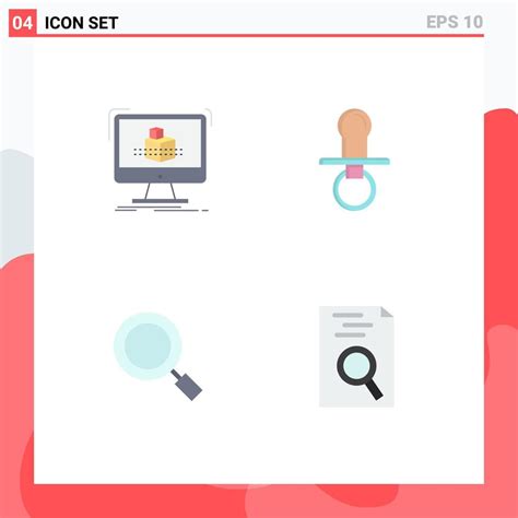 Set Of 4 Modern Ui Icons Symbols Signs For Cube General Sketch Dummy
