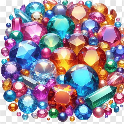 A Circular Arrangement Of Diverse Colorful Gems Highlighting Their Brilliance And Variety In A