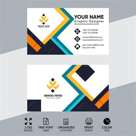 Premium Vector Professional Business Card Design Template