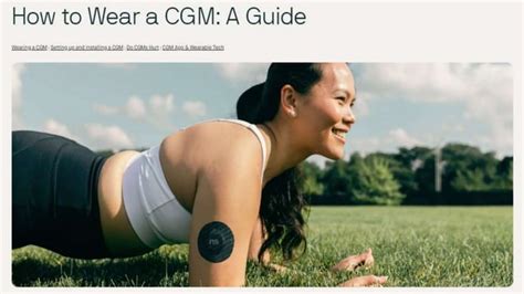 Wearing A CGM Where Does It Go PPT