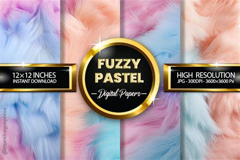 Fuzzy Pastel Digital Papers 04 Variations 4026214