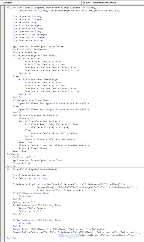 Macro To Convert Excel To Pipe Delimited Text File 3 Methods
