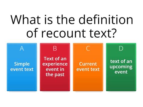 X RECOUNT TEXT REVIEW Quiz